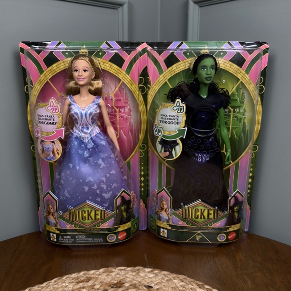 Mattel | Toys | Wicked For Good Singing Glinda And Elphaba Barbie Dolls ...